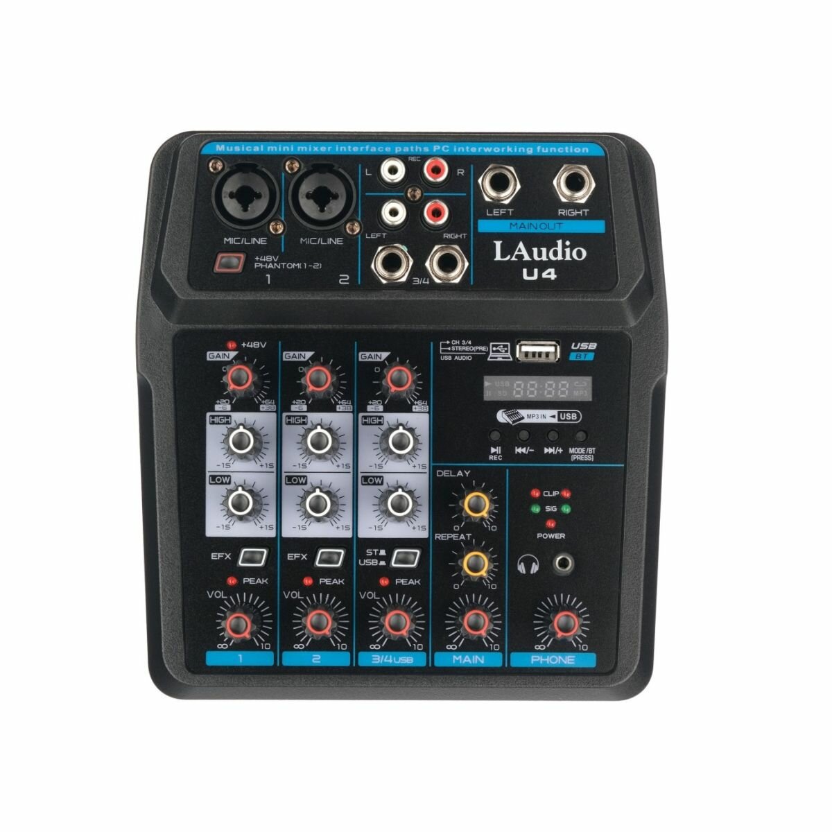 Laudio U4 Микшерный пульт, 4 канала