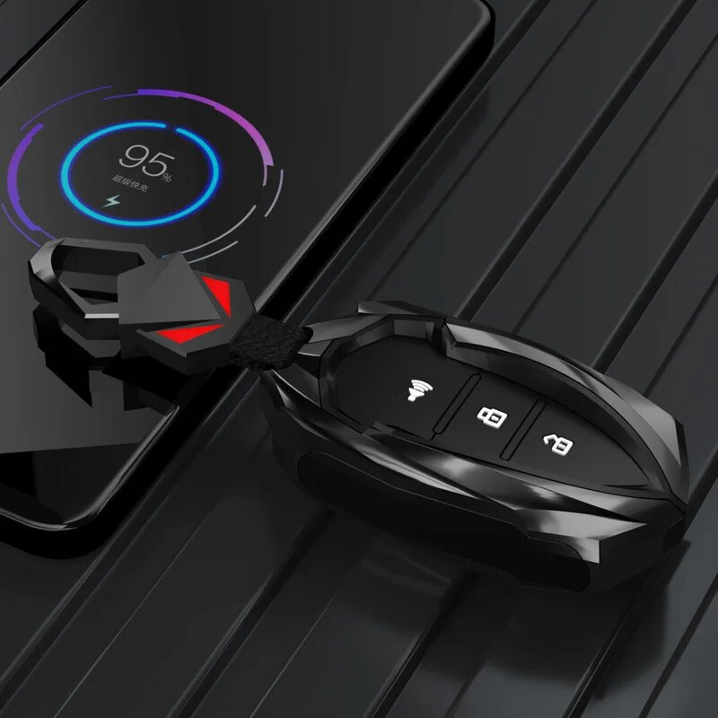 Чехол для автомобильного ключа из сплава для JAC JIAYUE J7 A5 X4 X7 IC5 IEV7S S3 T8 Refine S4 S7 M6 E20x E40x black