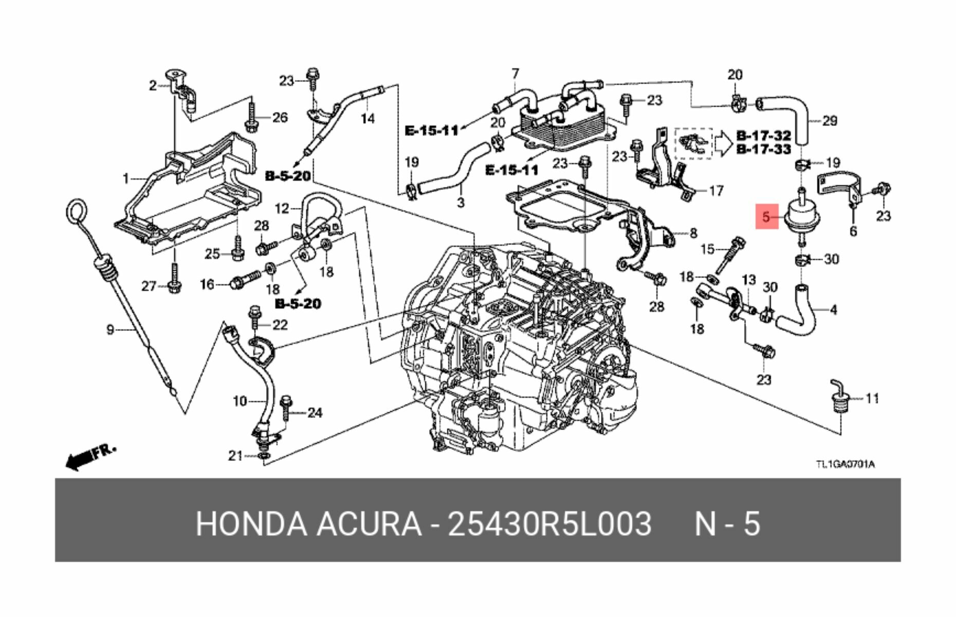Фильтр Акпп Honda Cr-V (2012>)(Honda 25430R5L003)