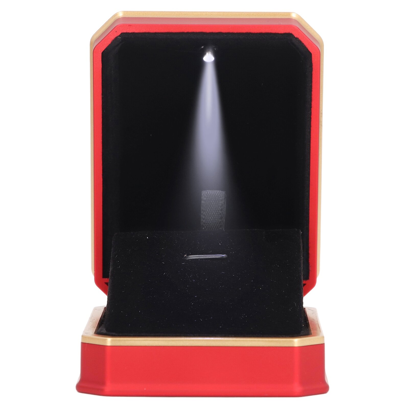 Матовая красная коробочка для ожерелья со светодиодной подсветкой, подарочная коробка из красного бархата для ожерелья, футляр для ювелирных изделий, для предложения руки и сердца, помолвки, годовщины, свадьбы, демонстрации подвески.