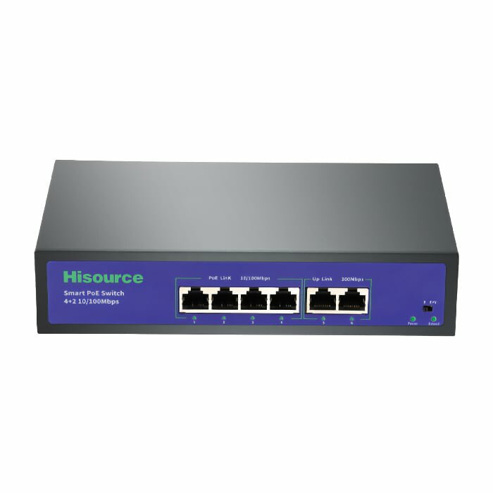 6-ти портовый коммутатор с POE Hisource Hi-F0420FBL-C