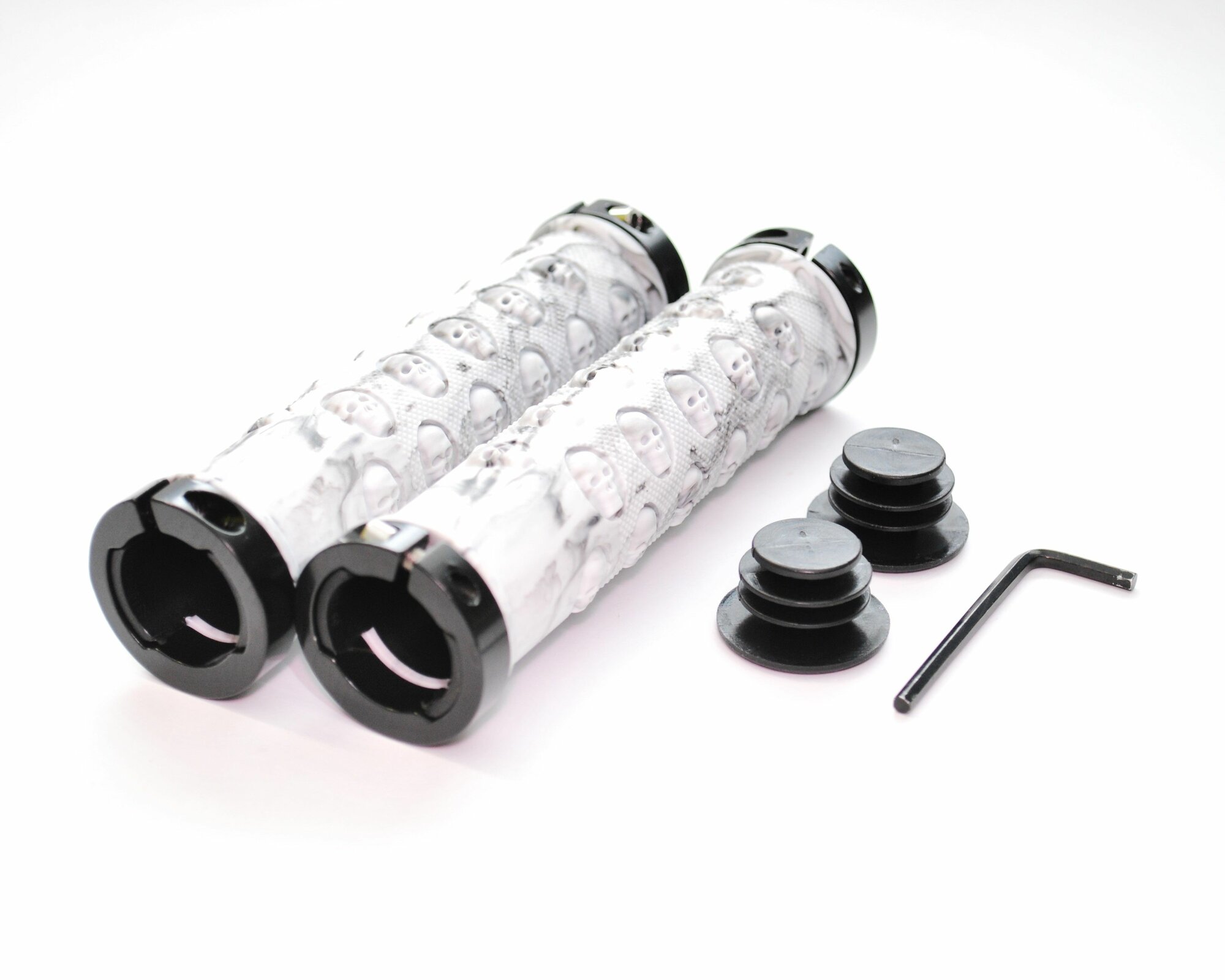 Ручки для руля, грипсы MTB GENOME Cranium (Бело-серый) скидка