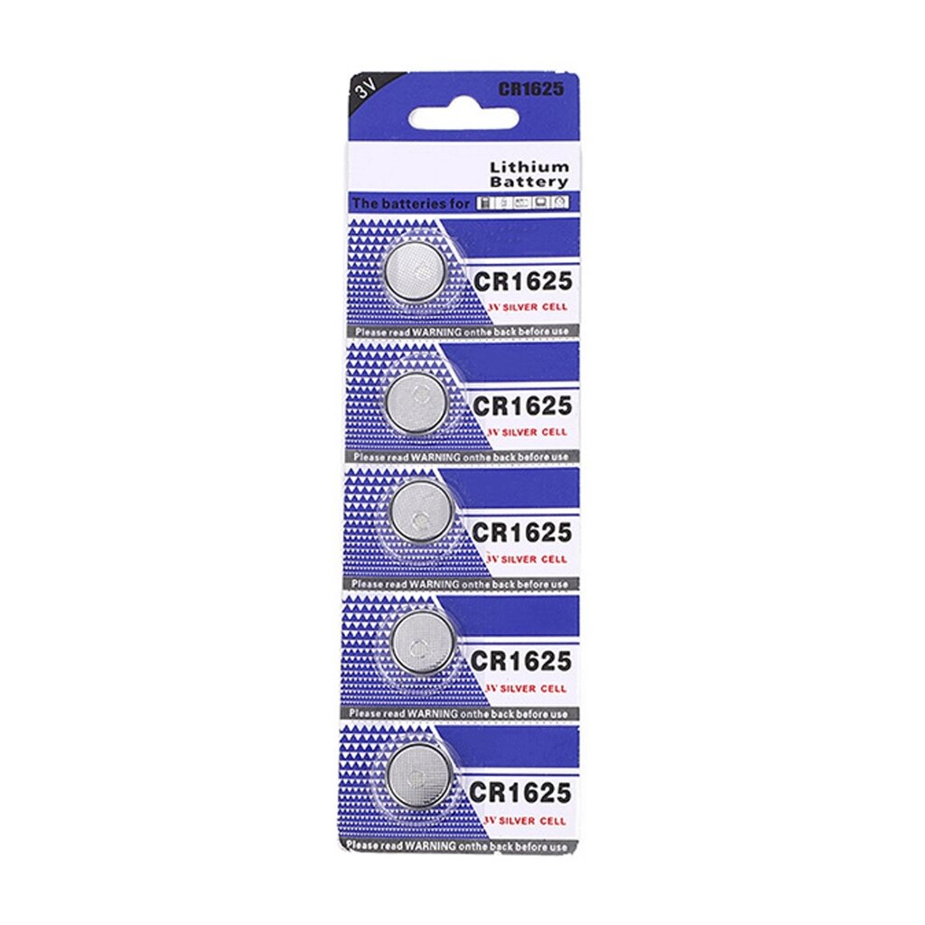 5 шт. долговечных батареек-таблеток CR1625 для класса и офиса