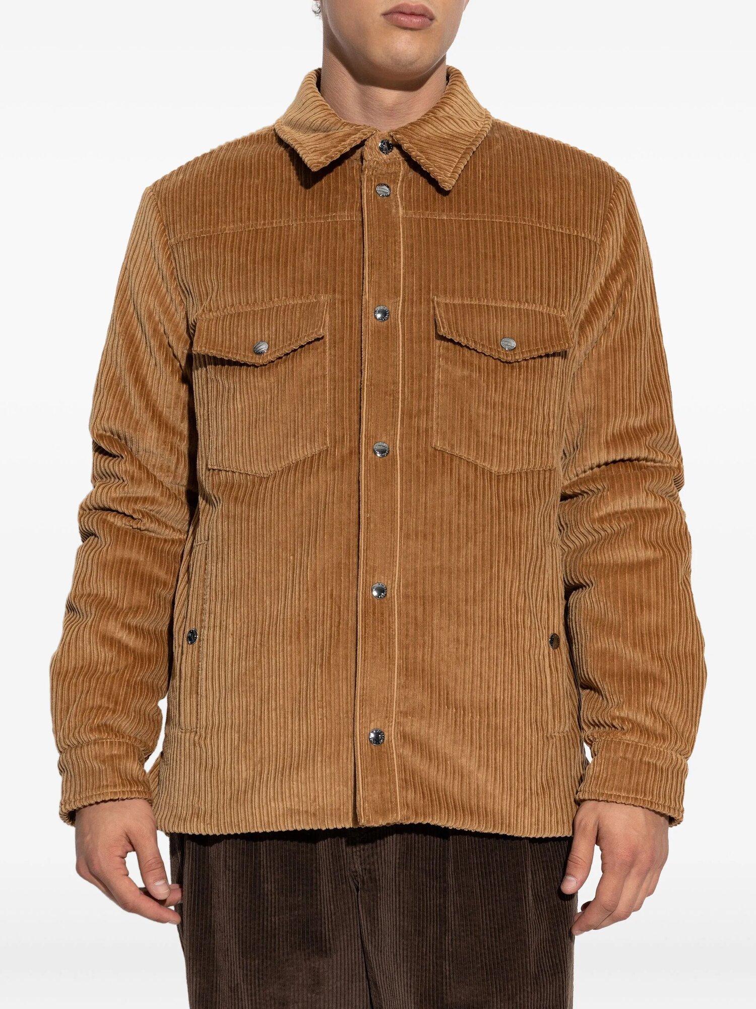Куртка DOLCE & GABBANA Corduroy flap-pocket shirt jacket, размер 50, brown — фото 1
