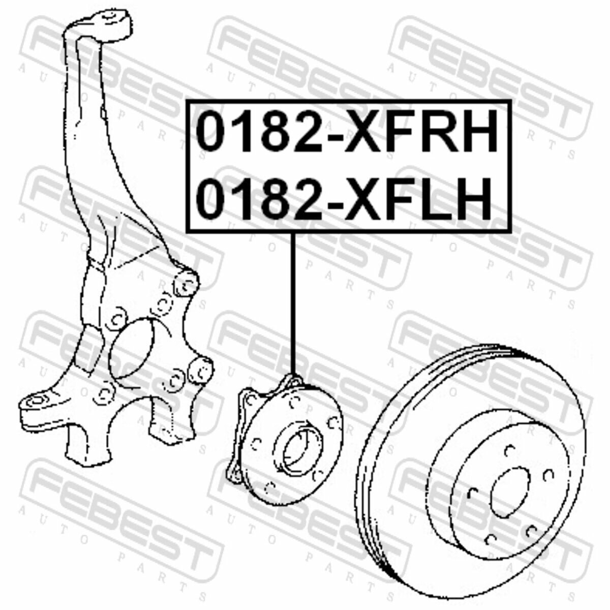 Ступица Передняя Левая(Febest 0182-Xflh)