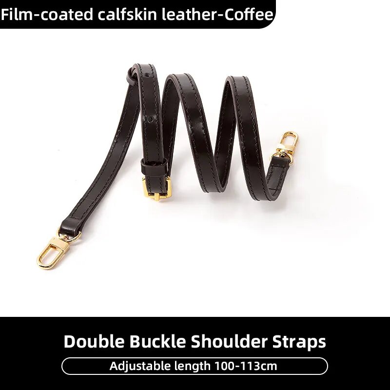 CRAZYSMITH Ремешок для сумки из 100% натуральной кожи для LV Metis сумки ремни через плечо, регулируемые сумки через плечо, ремни, аксессуары для сумок For LOUIS VUITTON Width 15mm, GlossyCalfskin-Coffe