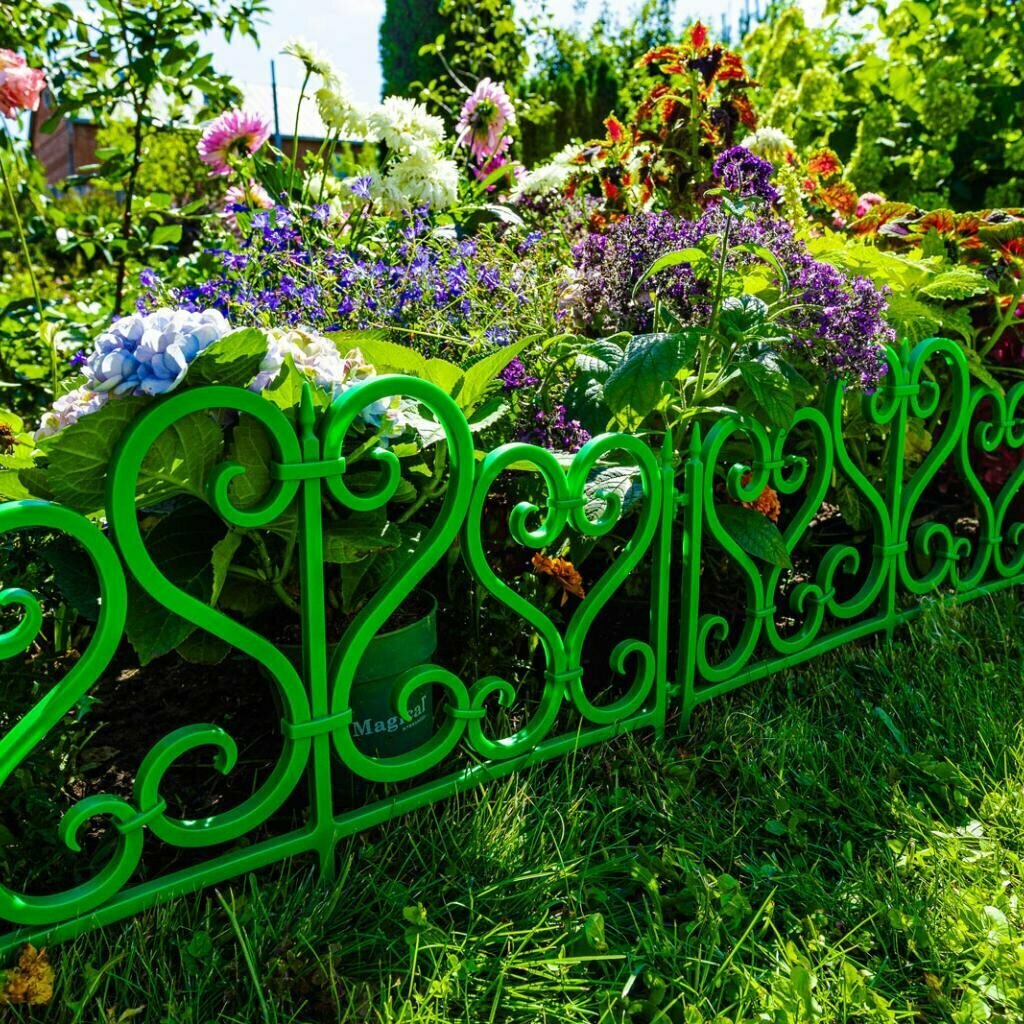 Забор декоративный пластмасса, Мастер сад, Ажурное, 25х300 см, зеленый