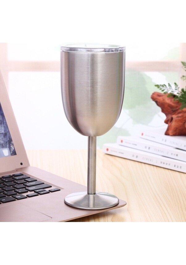 Новая модная термокружка из нержавеющей стали для красного вина, бокал для коктейля, креативный подарок, серебристый