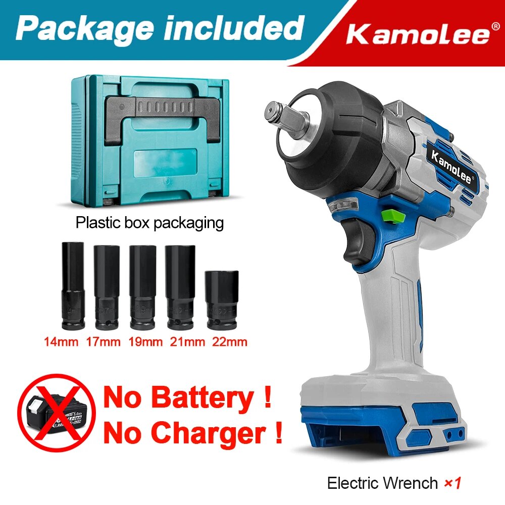 Аккумуляторный гайковерт Kamolee 3100NM No Battery Plastic