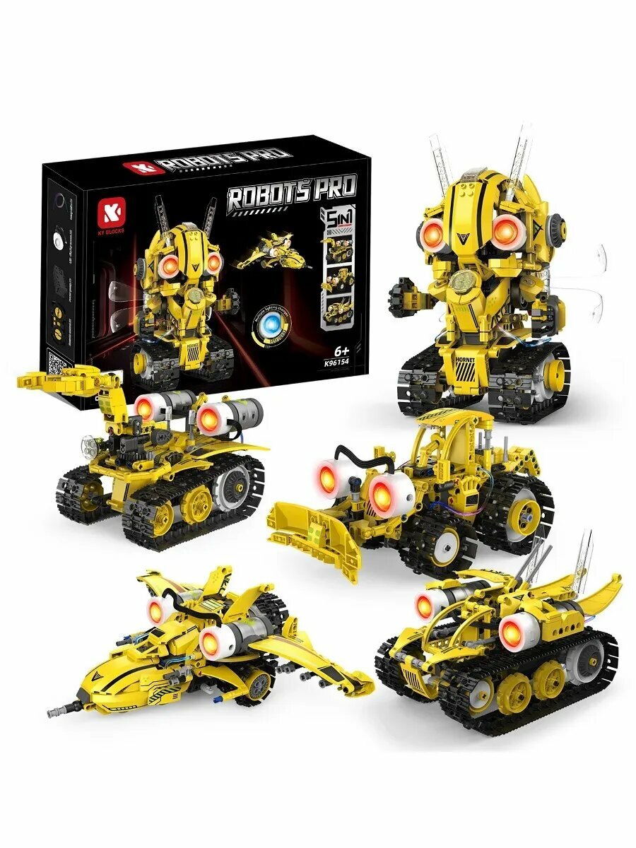 Программируемый конструктор 5в1 на пульте, управление с телефона, программирование, траектория движения, гироскоп