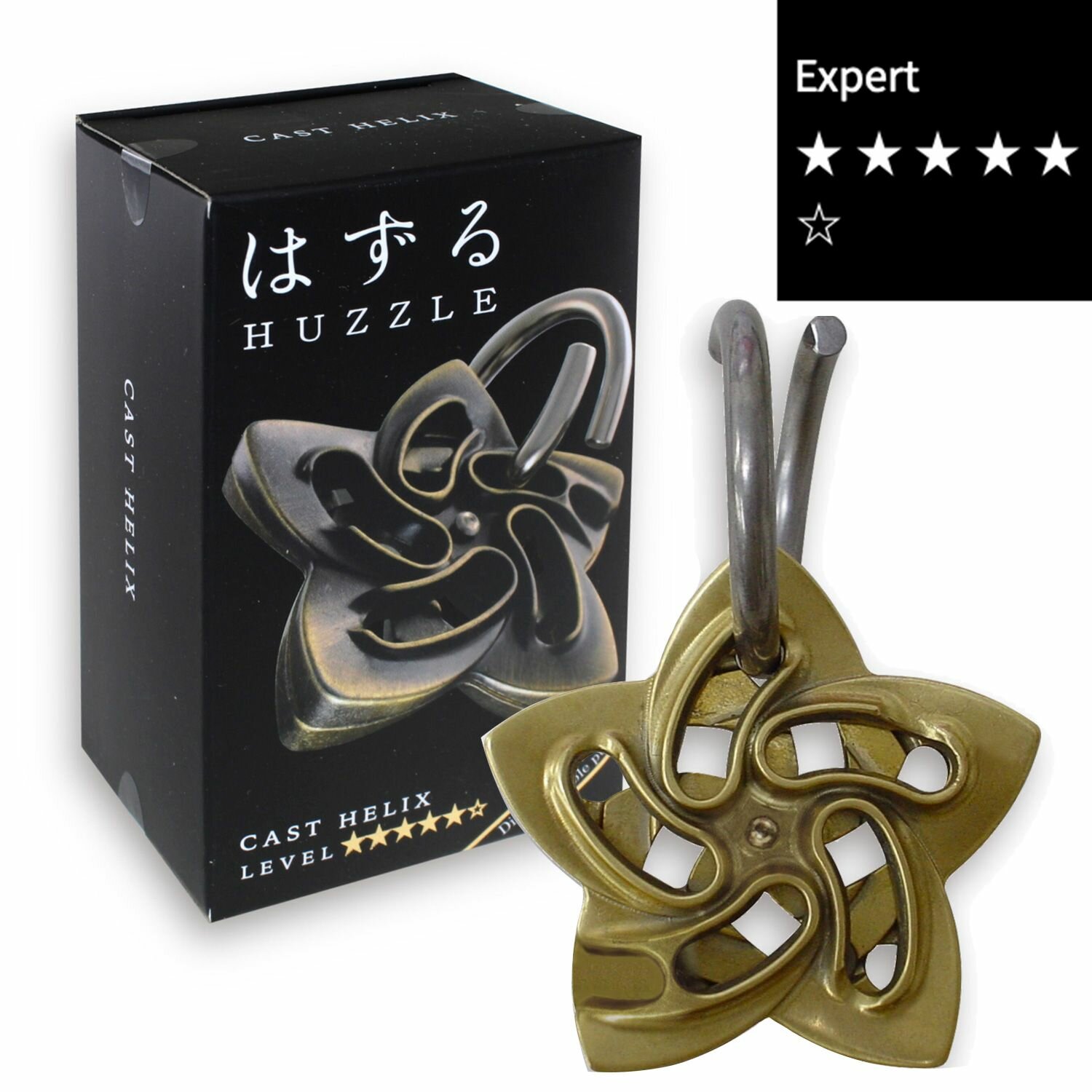 Головоломка металлическая цветок звезда Hanayama Huzzle Cast Хеликс 5*, для профи, для детей и взрослых, уровень сложности 5 из 6