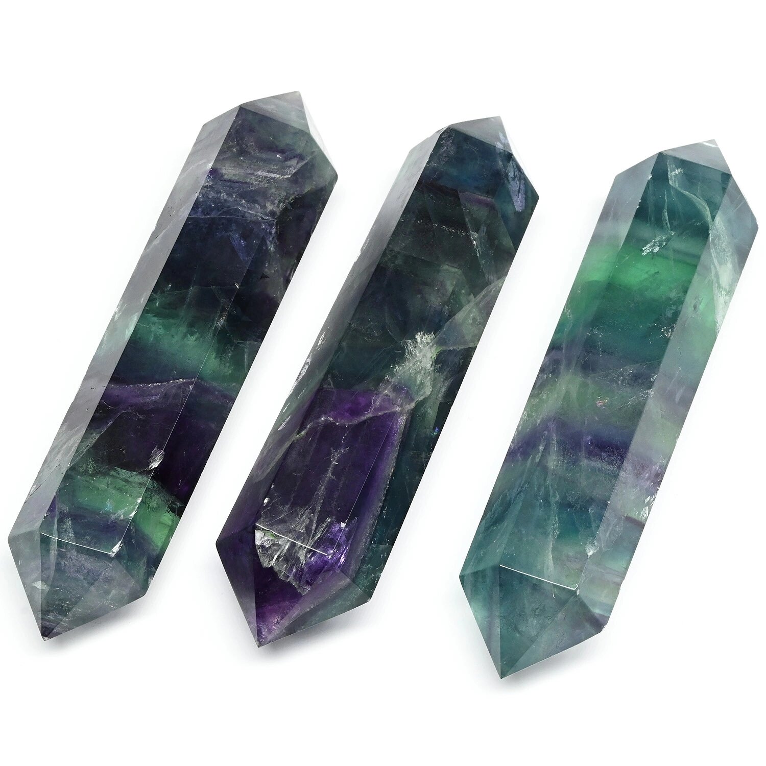 Кристалл из флюорита двухсторонний 108*22*22мм .