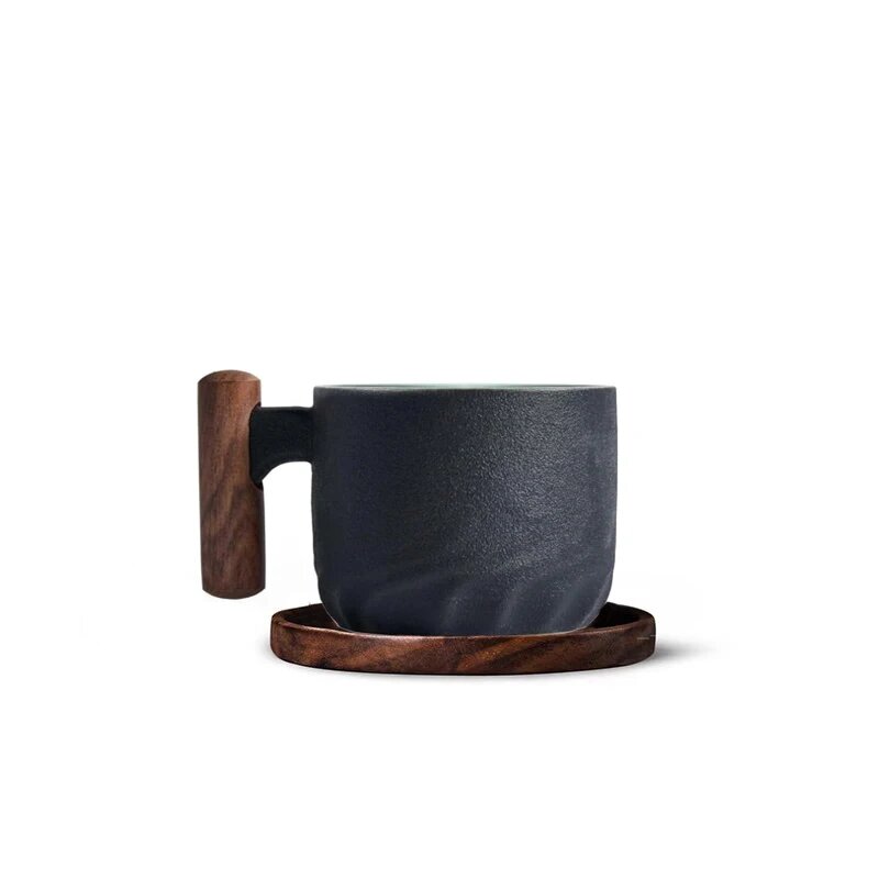 Керамическая кружка YWDL 130 мл, black, 130ml