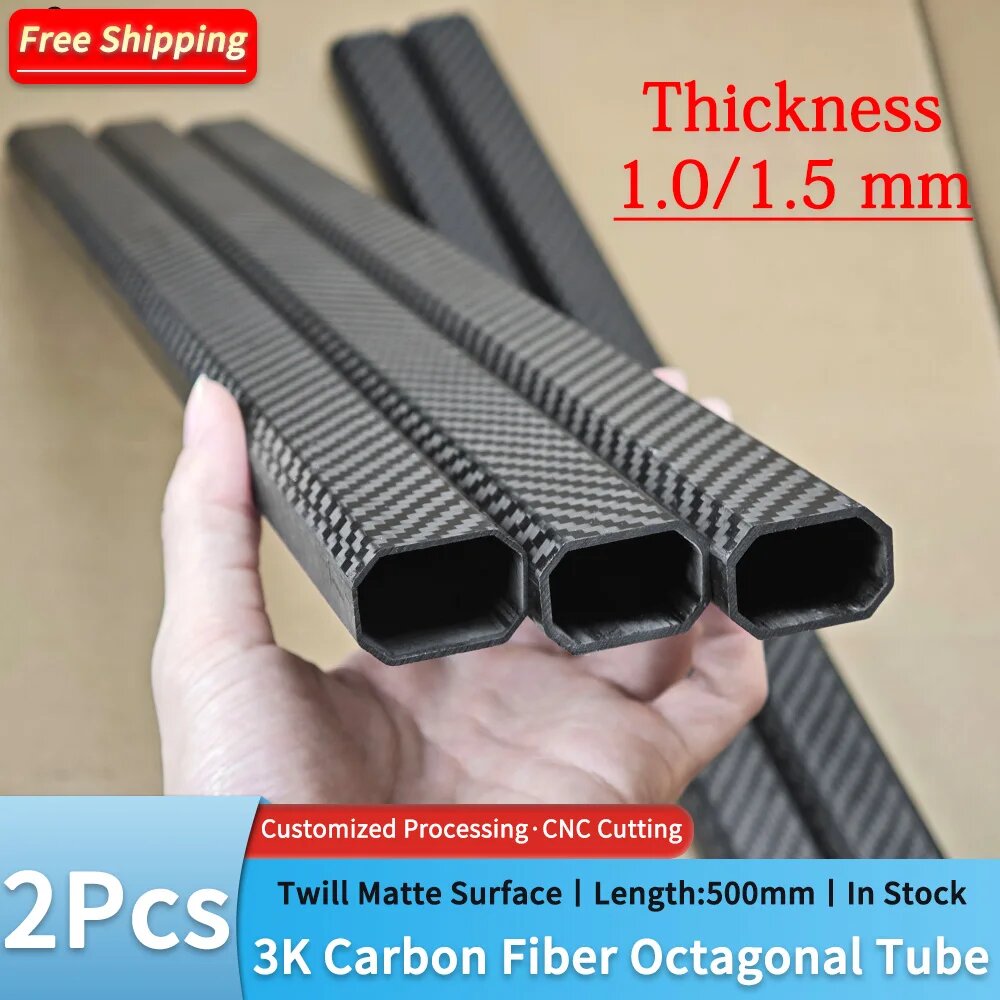 Трубки из углеродного волокна LAITEHM 2 шт. 2pcs 30x20x500x1.5mm