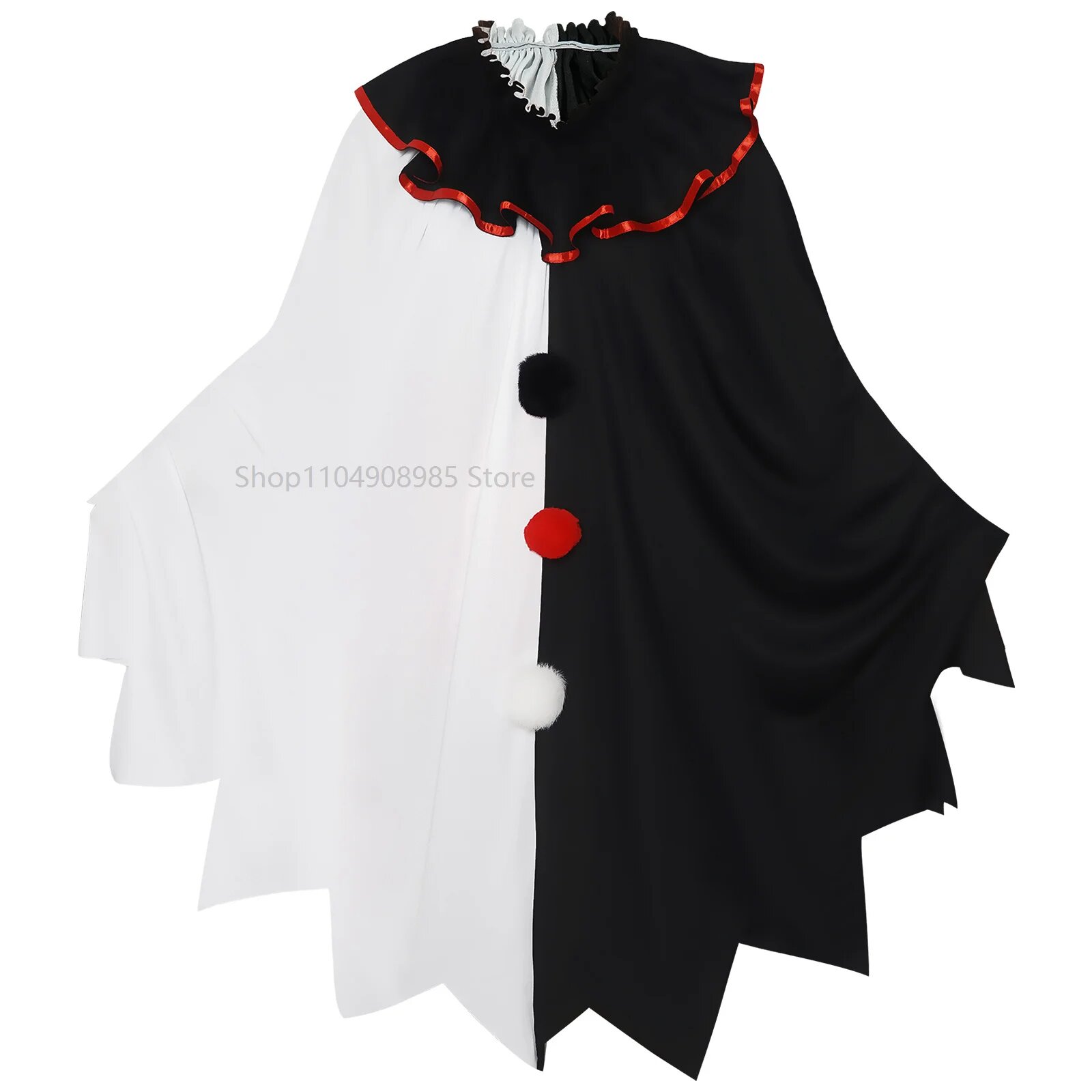 Черно-белый костюм клоуна для взрослых