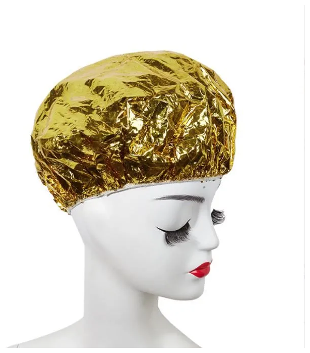 Шапочка для окрашивания и мелирования волос Akuna из золотистой фольги