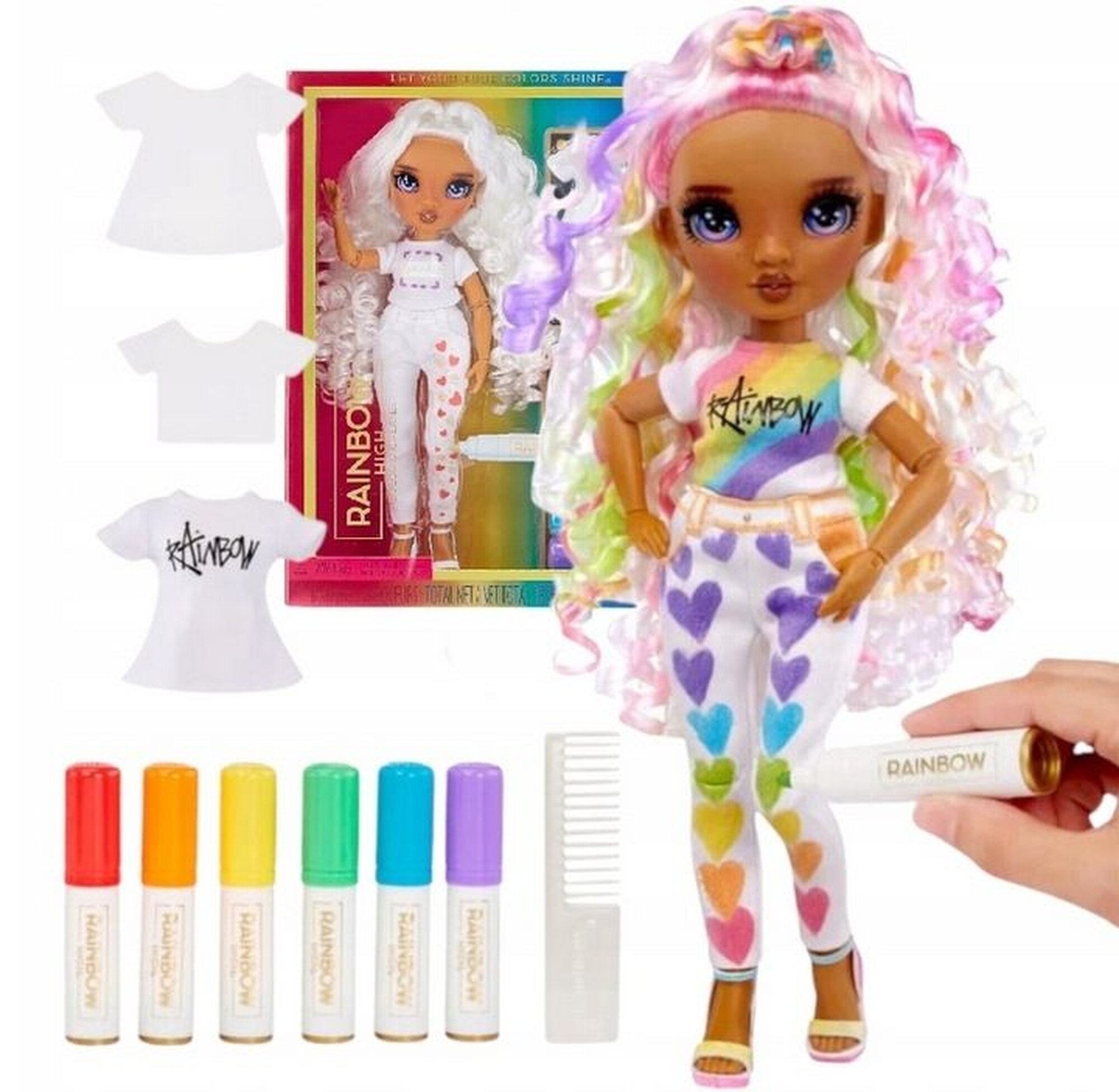 Кукла Rainbow High Color Create 594147, с маркерами, пластик, 28 см
