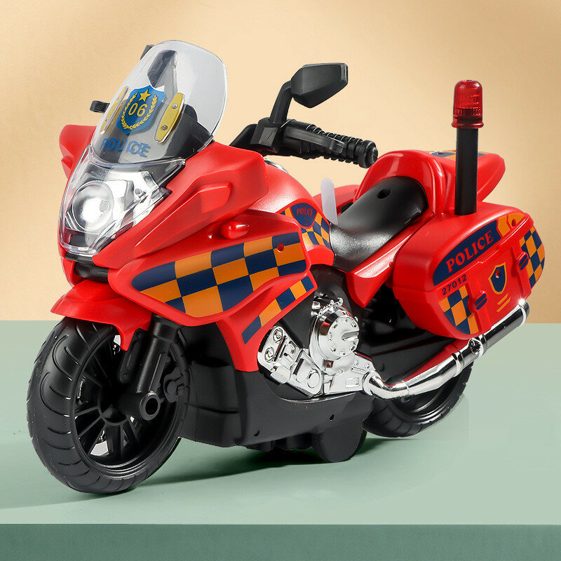 Police motorcycle alloy model with light effects and sounds for childrens toy