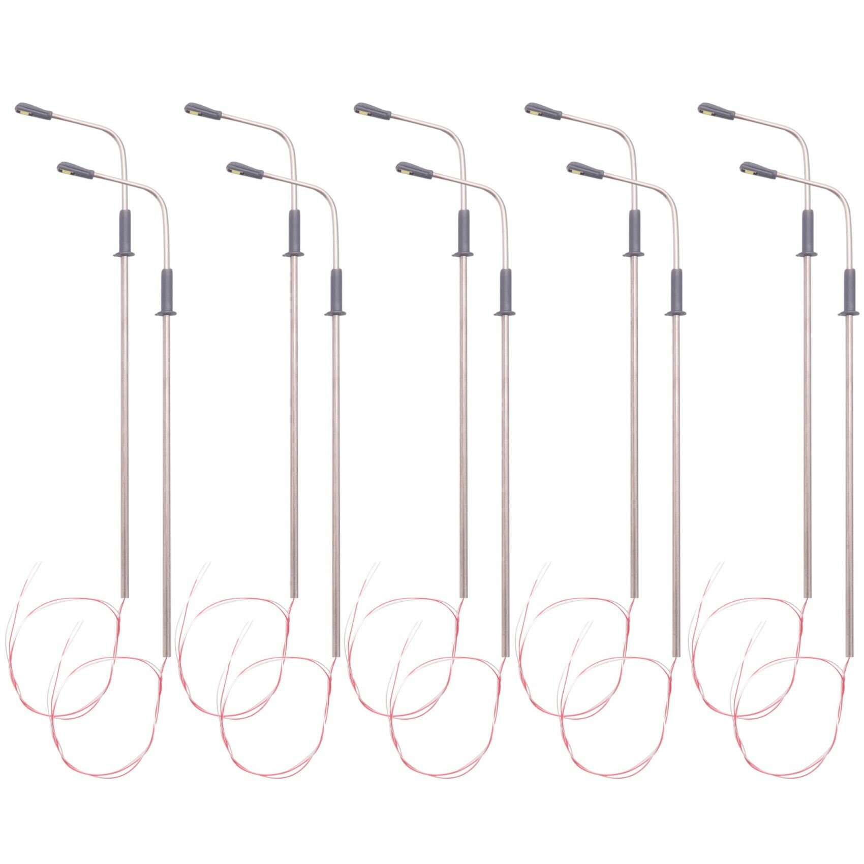 10 шт. Модель светодиодного уличного фонаря Освещение одного поезда Ландшафтный макет 1: 100