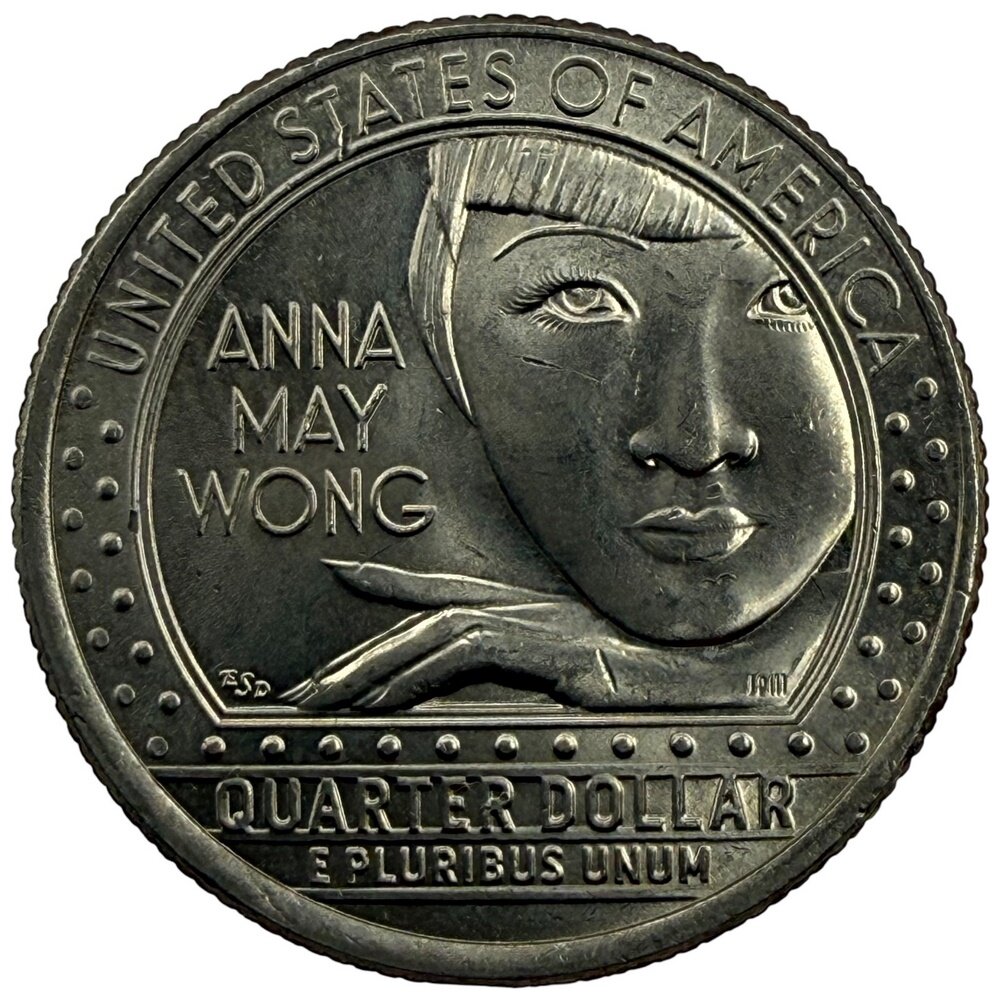 США 25 центов (1/4 доллара) 2022 г. (Американские женщины - Анна Мэй Вонг) (P)