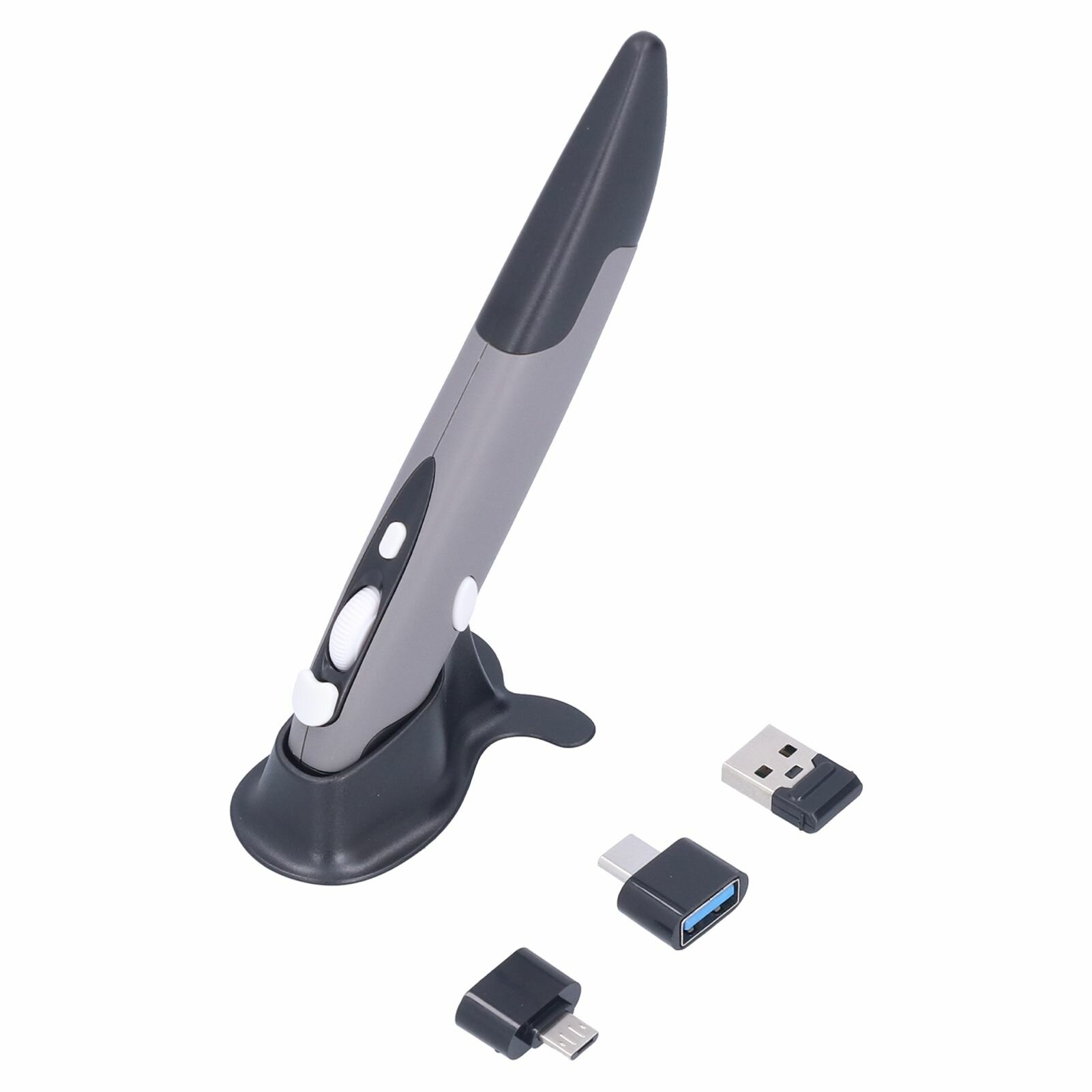 Ручка для мыши Wireless 2.4G Creativity Extreme Handover Компьютерный стилус для ПК НоутбукЧерный Серый