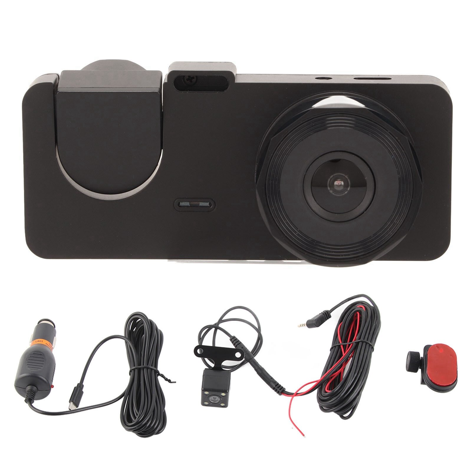 Dash Cam Professional 2,0 -дюймовый IPS HD Screen 1080p Интеллектуальное обнаружение движения Мониторинг парковки 3 линза. Автомобильный регистратор A2