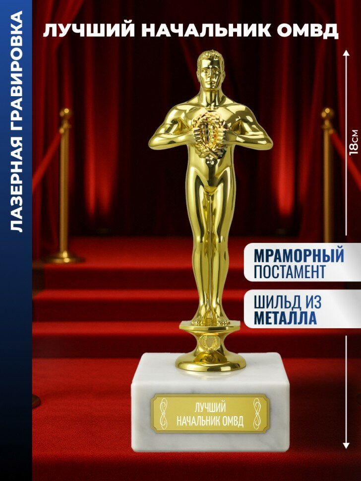 Награда "Лучший начальник омвд" (18 см)