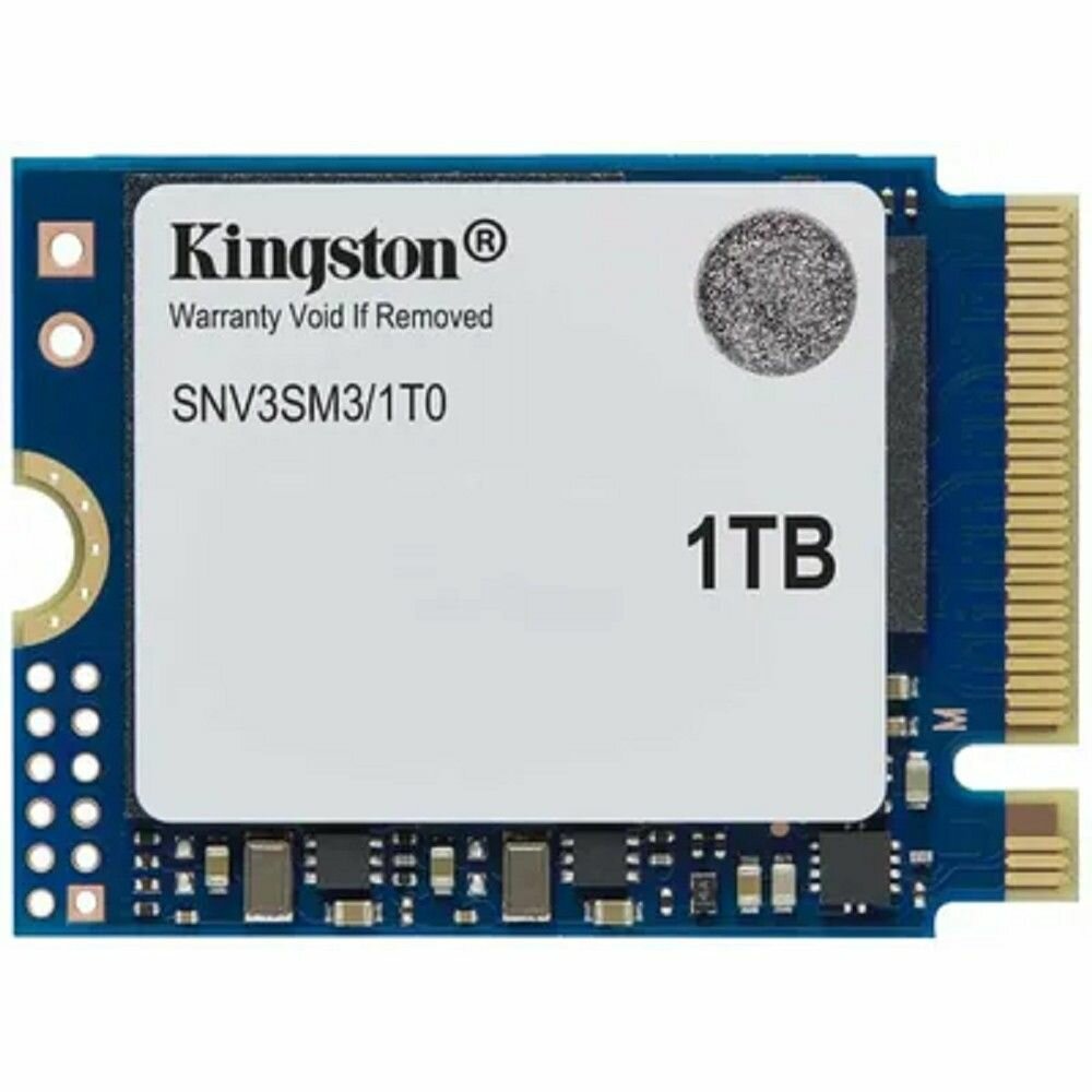 Kingston накопитель SSD NV3, 1000GB, M.2 22x30mm , NVMe, PCIe 4.0 x4, 3D TLC, SNV3SM3 1T0