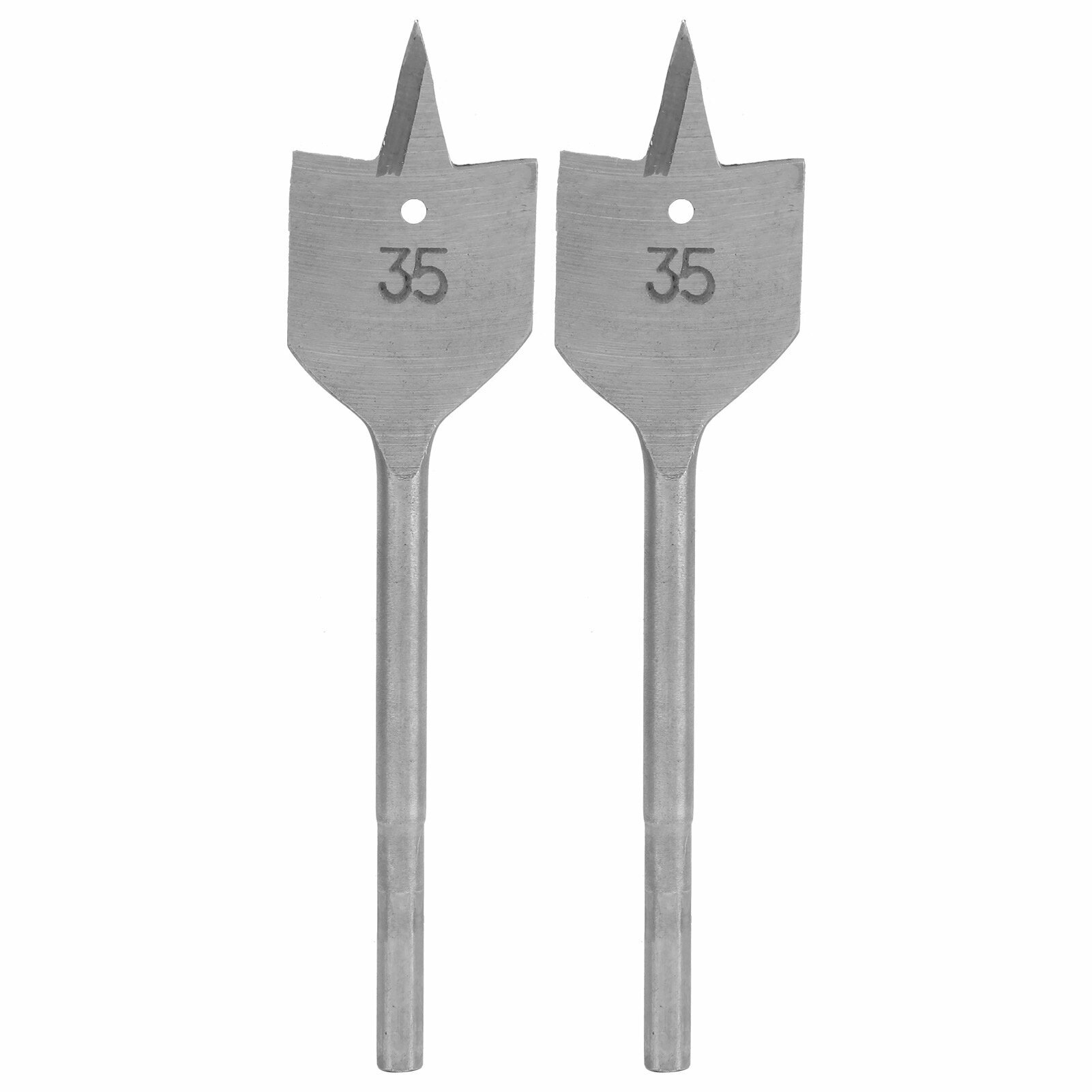 2Pcs Spade Drill Bit Set Paddle Flat Bits HighCarbon Steel Woodworking Hand Tool Hardware 35mm