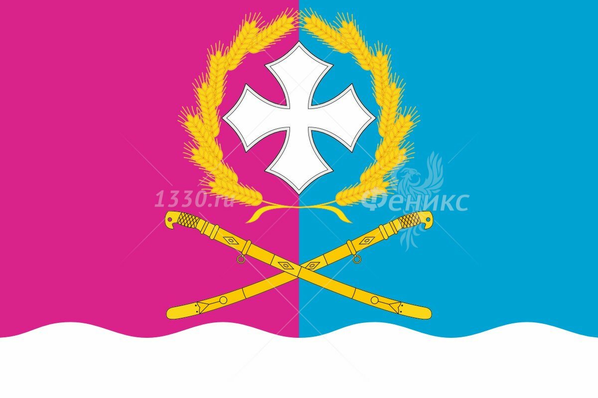 Флаг Воронежского сельского поселения (Краснодарский край) 135x90 см.