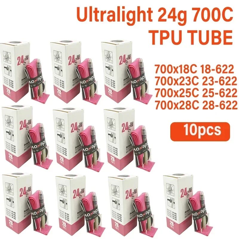 Камера велосипедная Ridenow 700x18-28C 24g, 10шт, с ремкомплектом