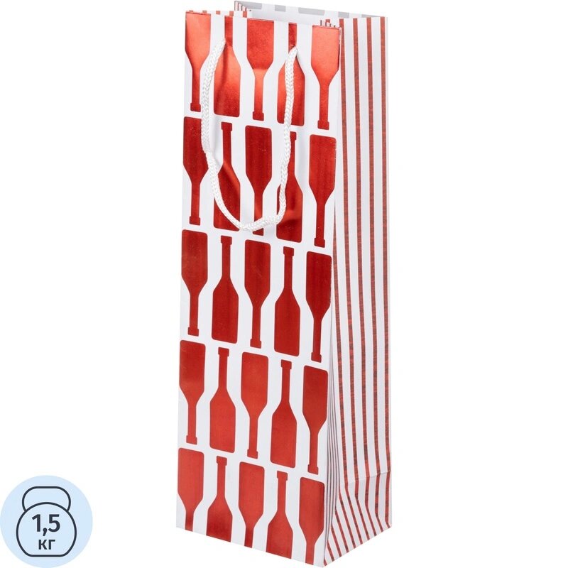 Пакет подарочный крафт-бум 12.5х36.5х9см(craft Bottle)кр. бут 200г ППК-6122