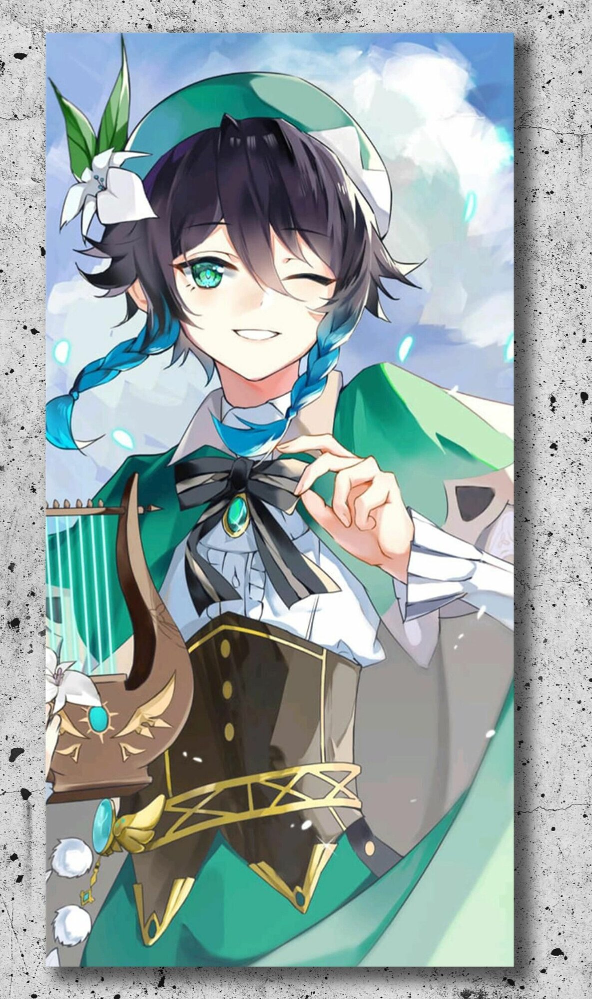 Картина "Аниме", на стекле, 60x30 см, УФ-печать, крепление, инструкция