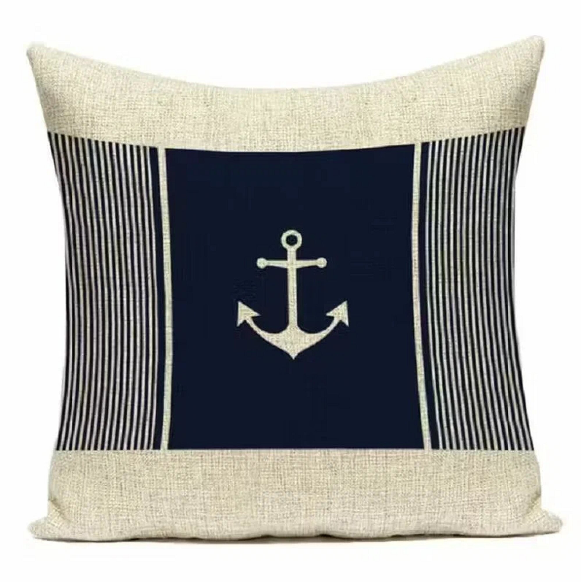Декоративная подушка для сада и улицы Якорь большой 45х45 Оксфорд 600D