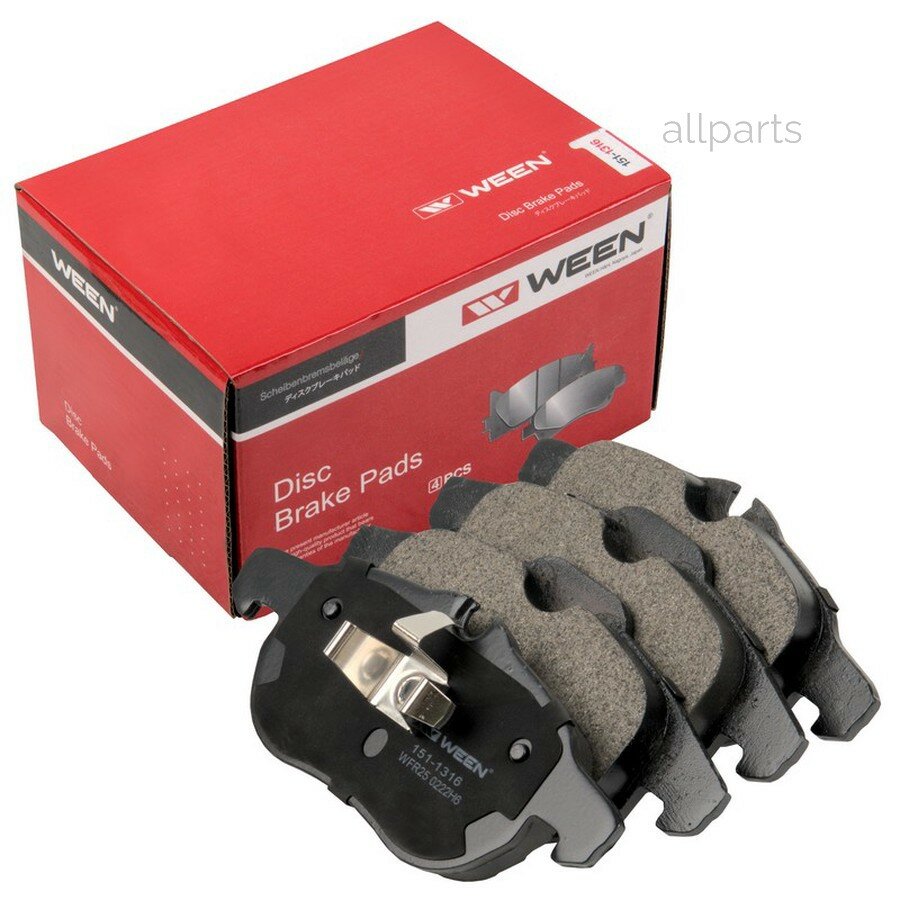 WEEN 151-1316 Тормозные колодки дисковые передние OPEL Astra H Vectra С Signum SAAB 9-3 (YS3F) CADILLAC BLS