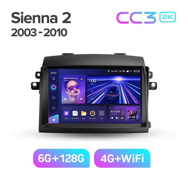 Магнитола TEYES TOYOTA SIENNA 2003-2010 г. CC3 2K 6/128ГБ