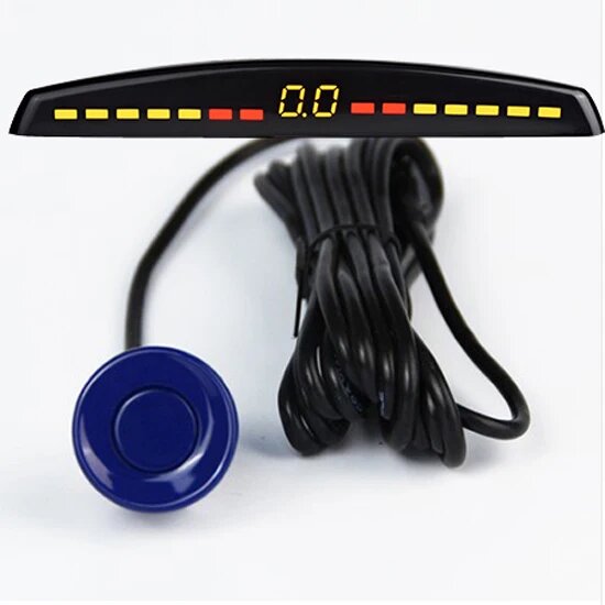 YASOKRO автомобильный светодиодный датчик парковки, автомобильный детектор, парктроник, дисплей, система обратного резервного копирования с 4 датчиками, Синий