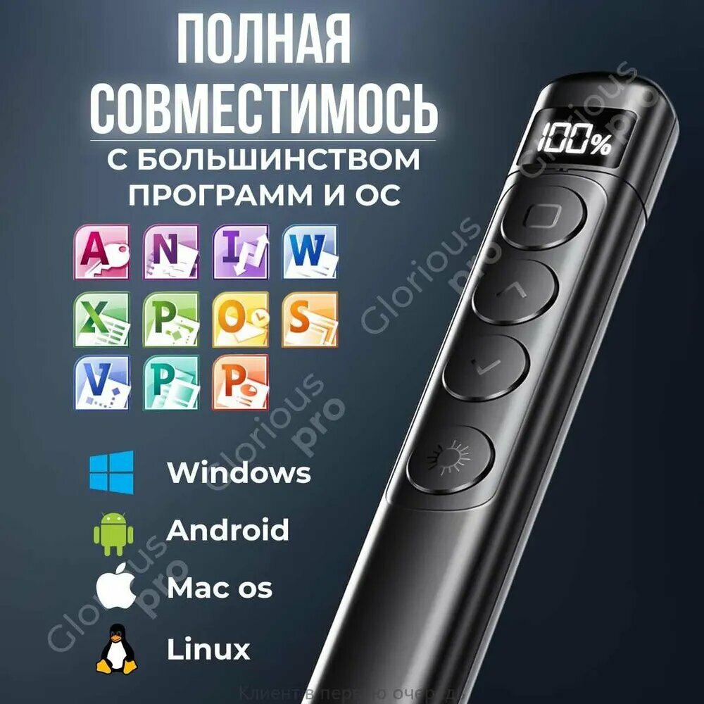 Пульт для презентаций Presenter "Presentation Console Clicker", с лазерной указкой — фото 1