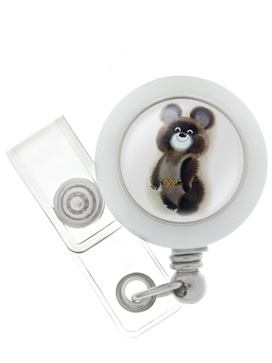 Держатель TINA BOLOTINA , для бейджа, с ретрактором, олимпийский мишка