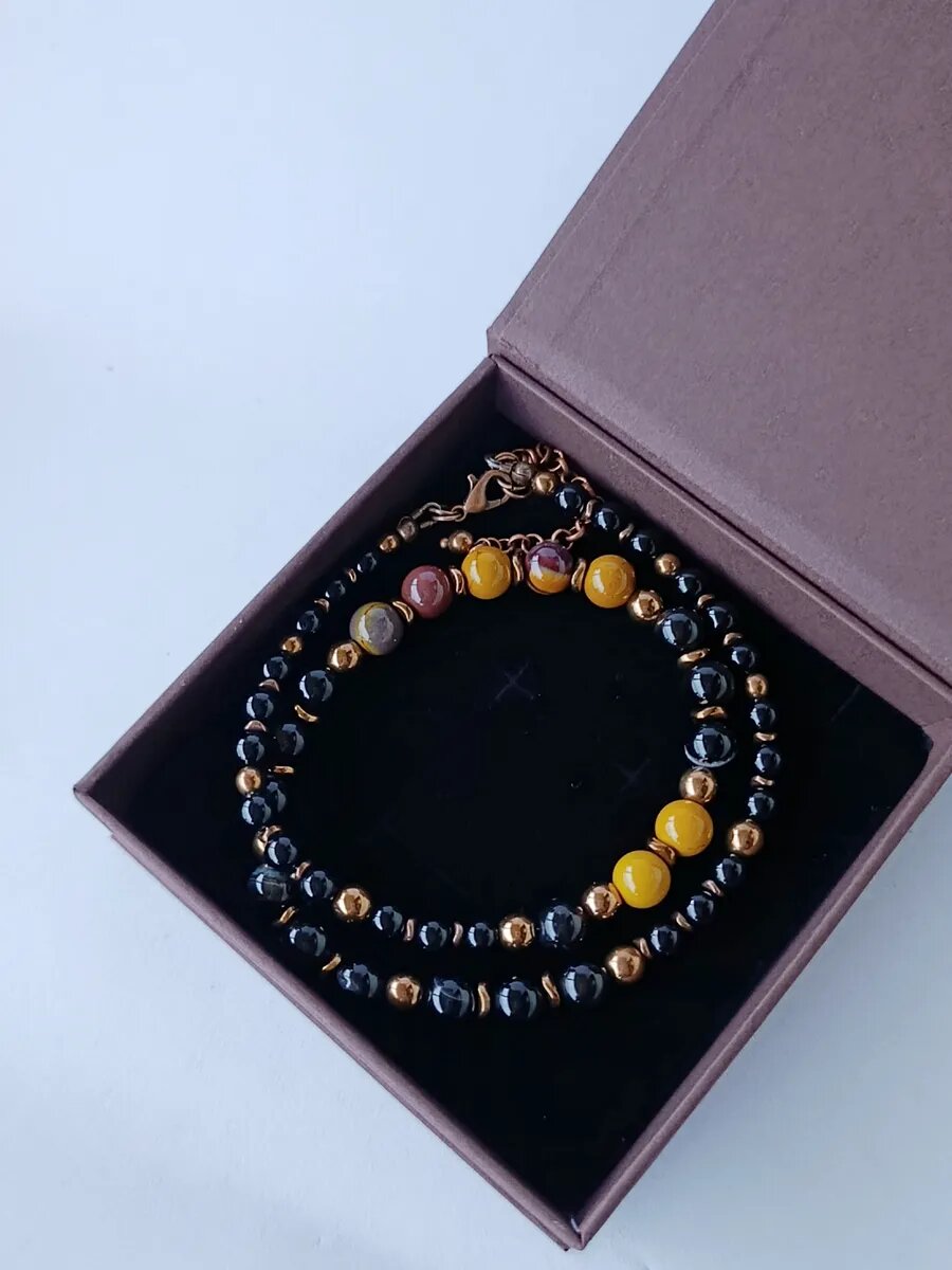 Чокер, агат, яшма