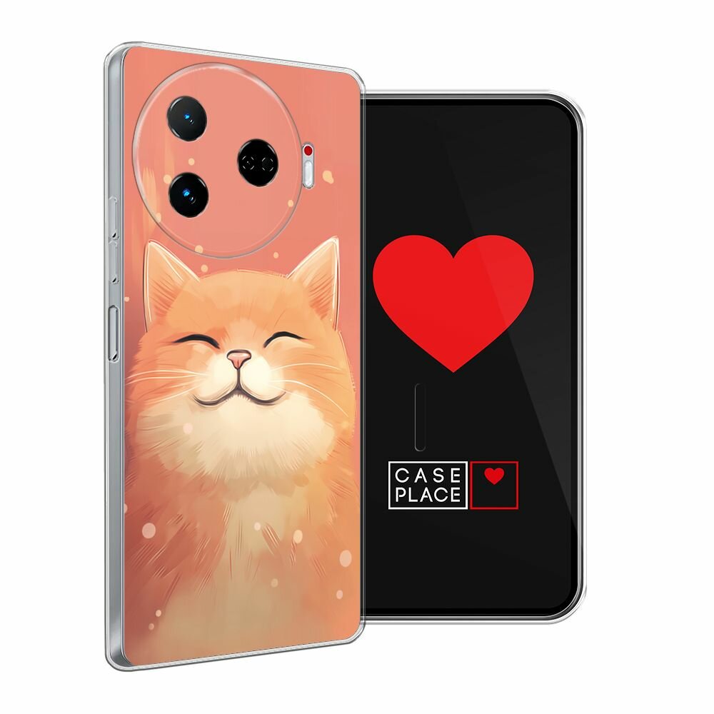 Чехол на Tecno Camon 30 Pro 5G / Текно Камон 30 Про 5G с принтом "Довольный рыжий котик" — фото 1