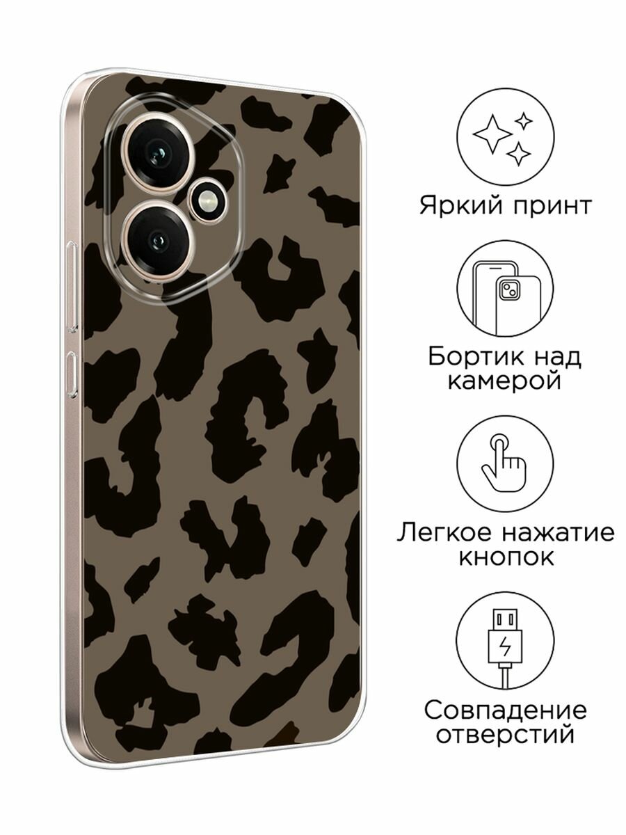 Чехол на Honor 400 / Хонор 400 с принтом "Леопардовые пятна паттерн 1" — фото 1