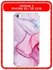 Чехол на Apple iPhone 5/5S/SE / Айфон 5/5S/SE с принтом "Розовые мраморные разво...