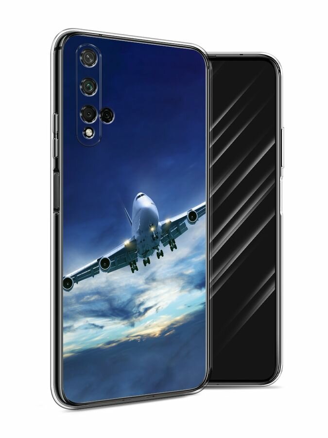 Чехол на Honor 20/Huawei Nova 5T / Хонор 20/Хуавей Нова 5Т с принтом "Самолет в небе"