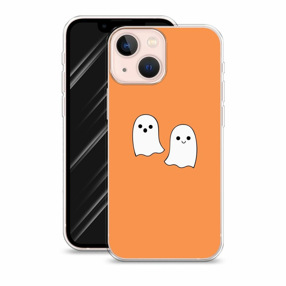 Чехол на Apple iPhone 13 mini / Айфон 13 мини с принтом Cute ghosts — фото 1