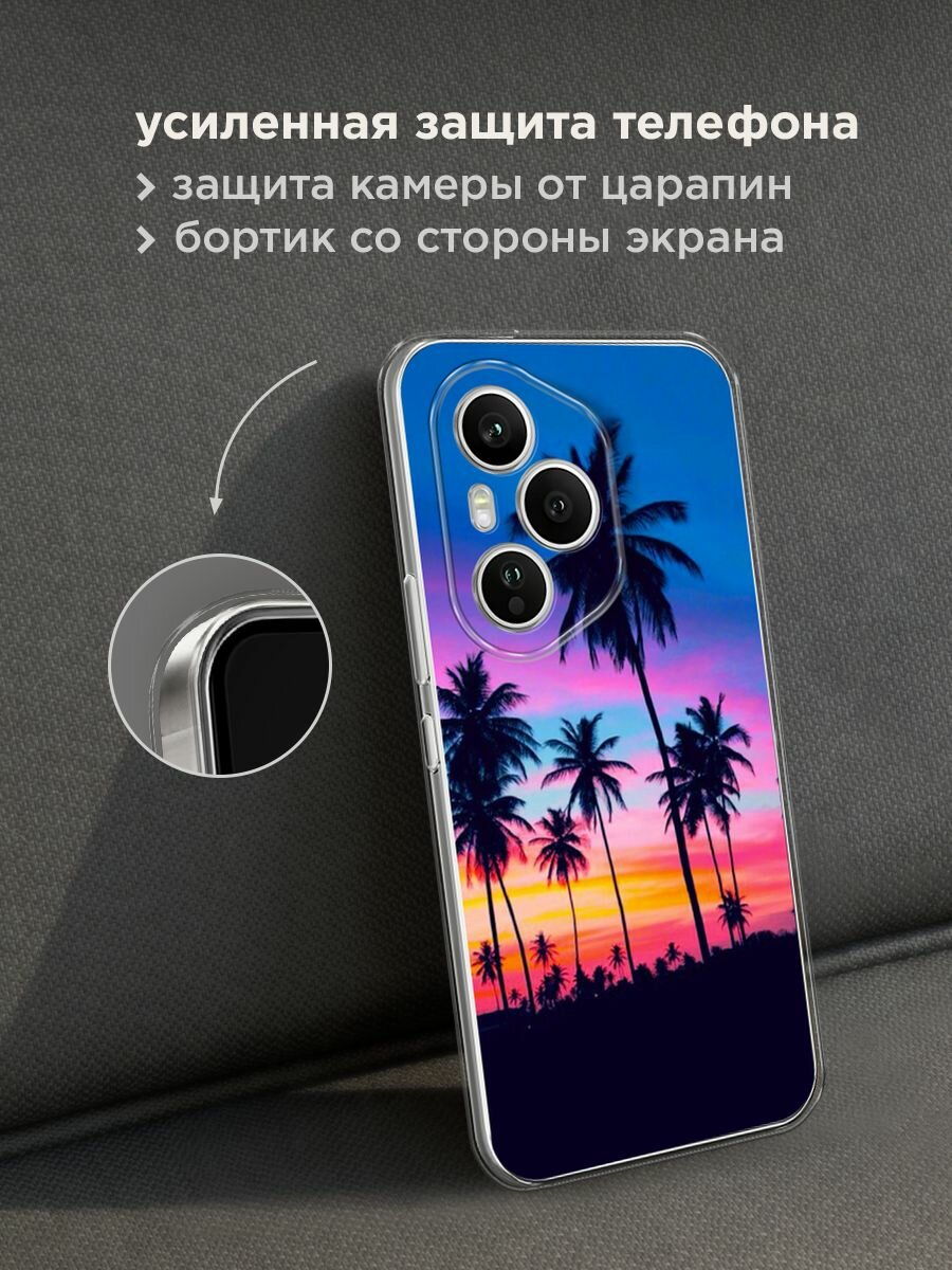 Силиконовый чехол на Honor 400 Pro / Хонор 400 Про с принтом "Закат 5" — фото 1