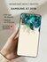 Чехол на Samsung Galaxy A7 2018 / Самсунг Галакси А7 2018 с принтом Перья голубо...