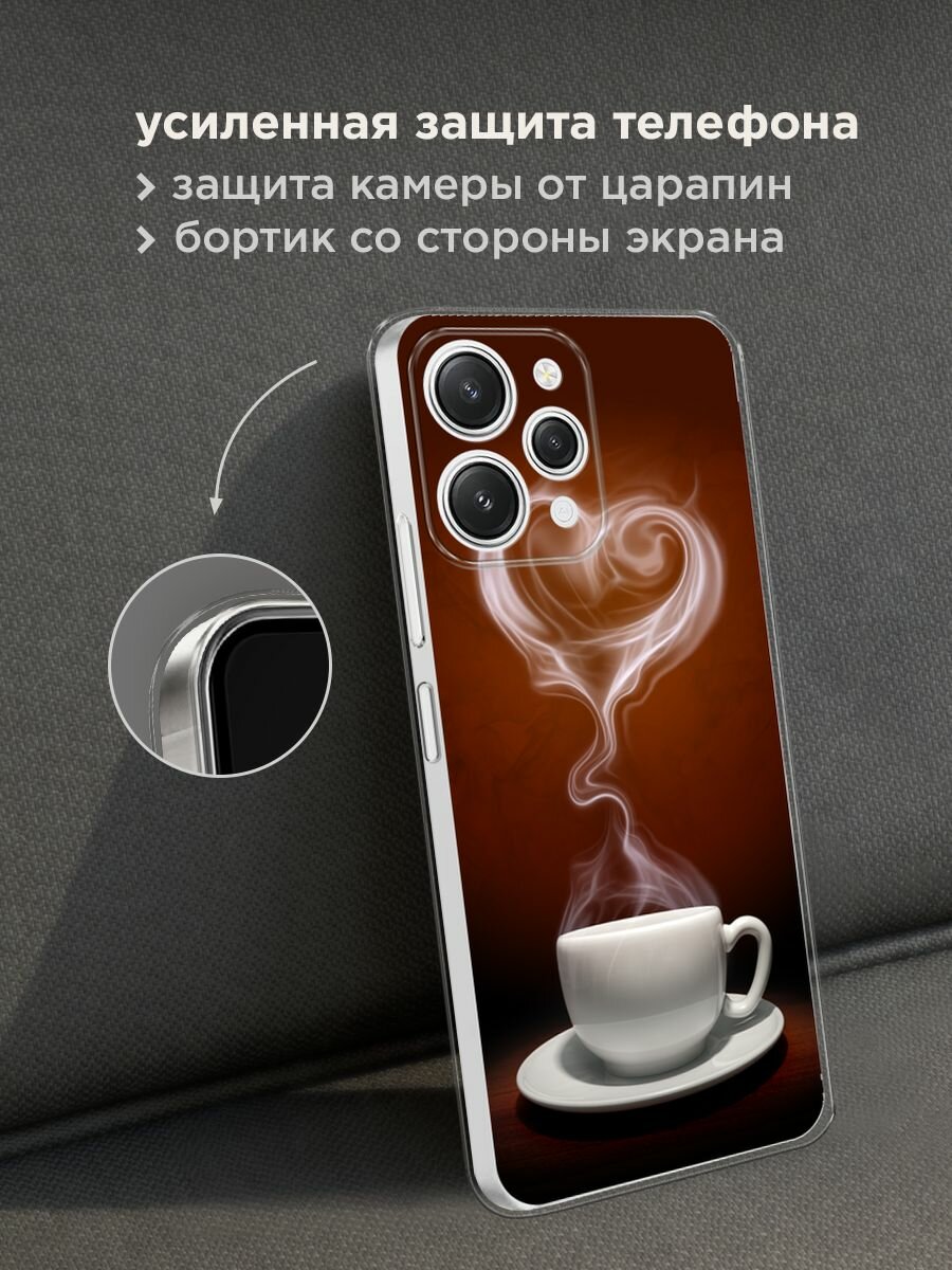 Чехол на Xiaomi Redmi 12 / Сяоми Редми 12 с принтом "Кофейная любовь" — фото 1