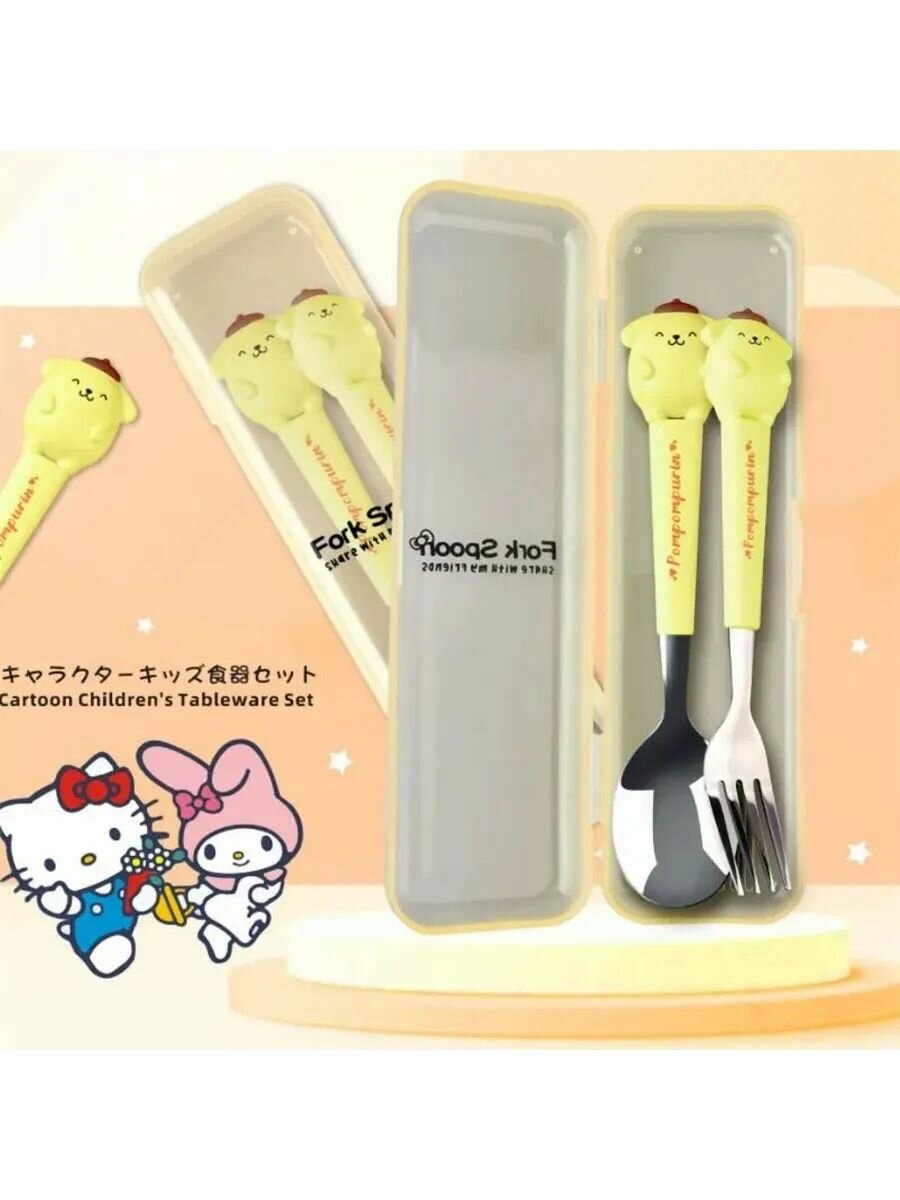 Детская посуда Sanrio: Набор Hello Kitty, Melody, Kuromi : же