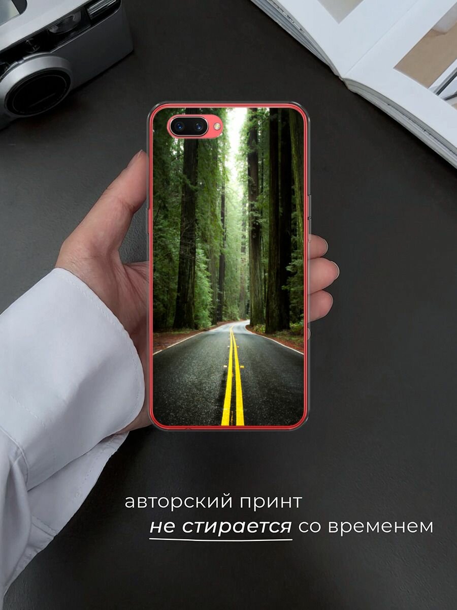 Силиконовый чехол на Oppo A3s / Oppo A3s с принтом "Лес 17" — фото 1